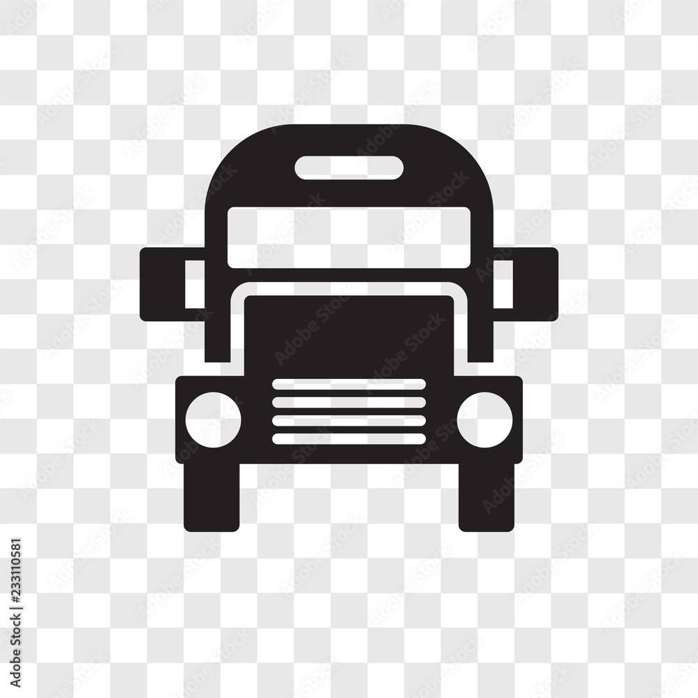 School Bus vector icon isolated on transparent background, School Bus ...