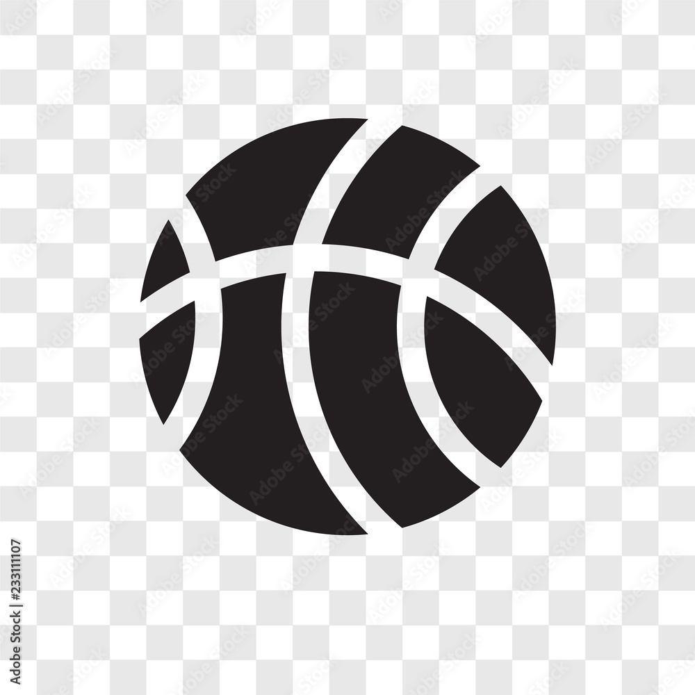 Basketball vector icon isolated on transparent background, Basketball ...