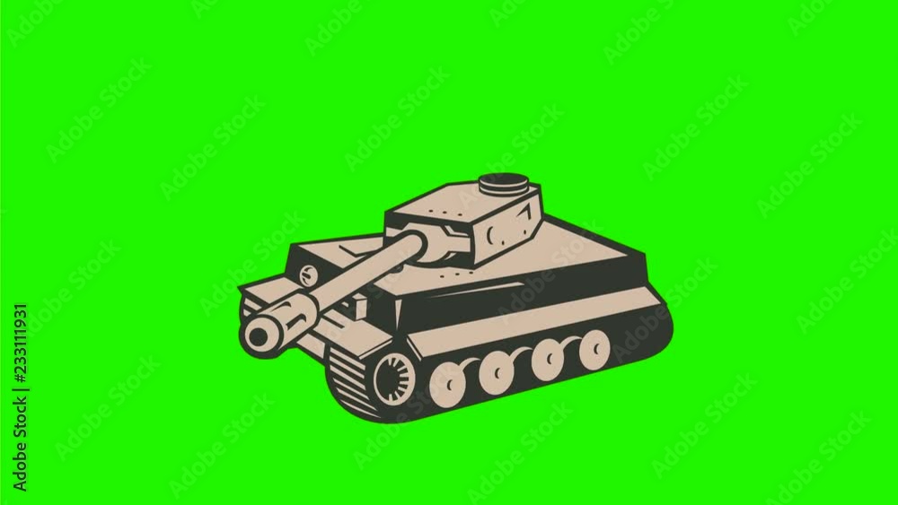 2d Animation motion graphics showing a retro style German world war two ...