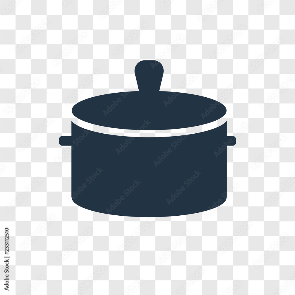 Pot vector icon isolated on transparent background, Pot transparency ...