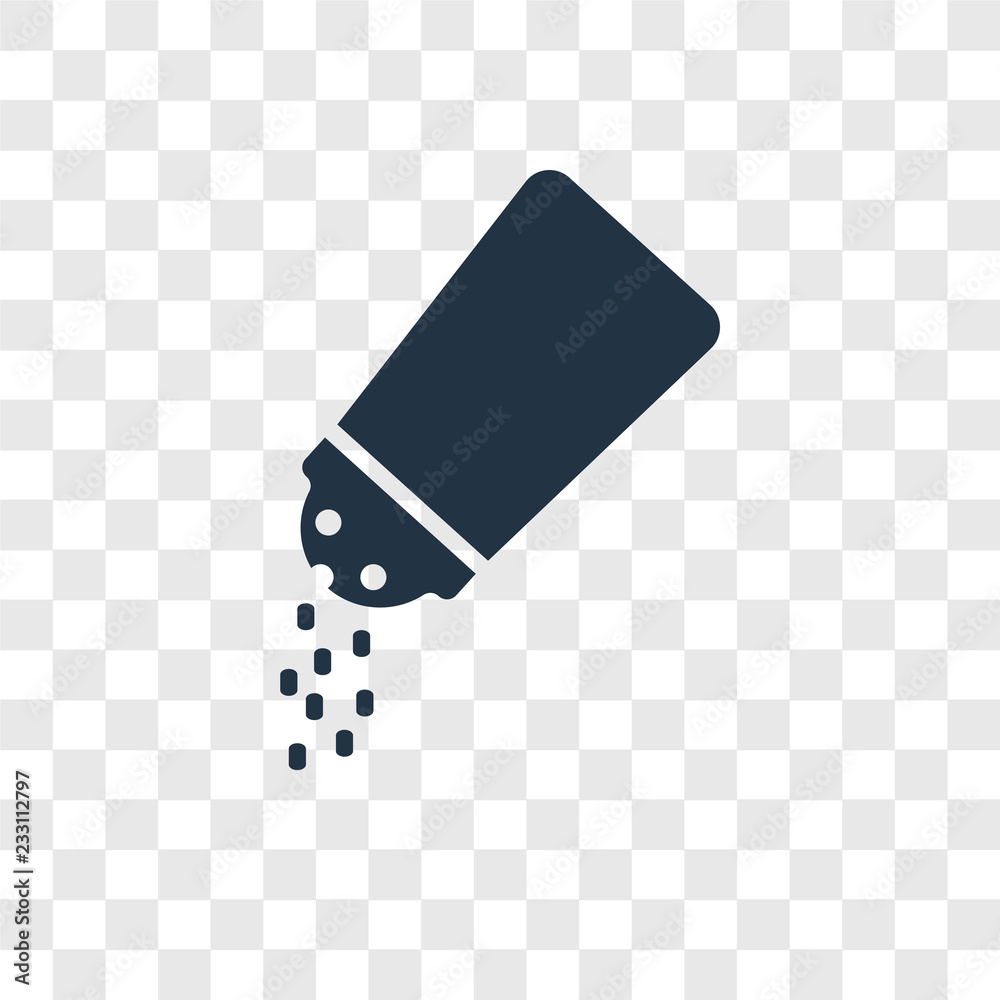 Salt shaker vector icon isolated on transparent background, Salt shaker ...
