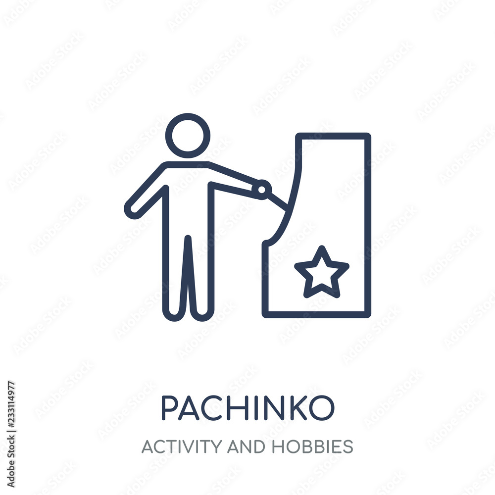 Pachinko icon. Pachinko linear symbol design from Activity and Hobbies ...