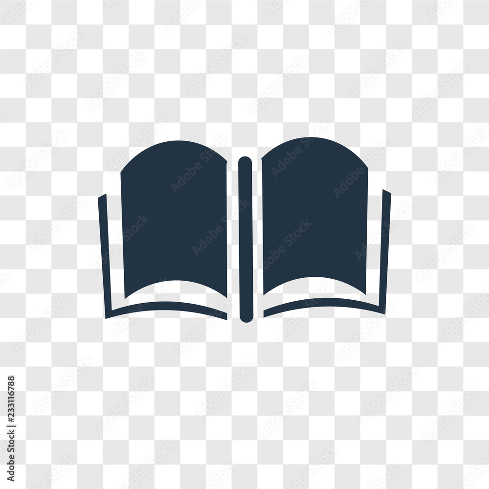Open book vector icon isolated on transparent background, Open book ...