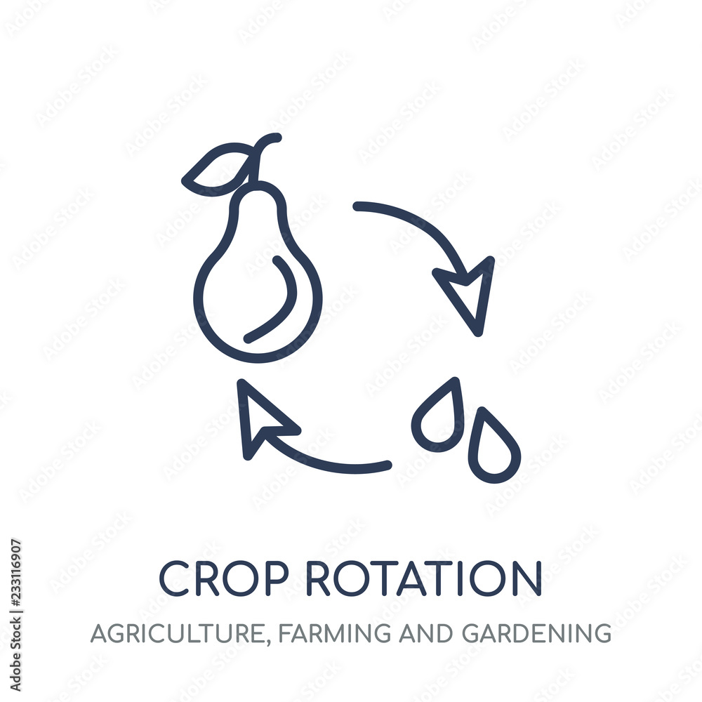 crop rotation icon. crop rotation linear symbol design from Agriculture ...