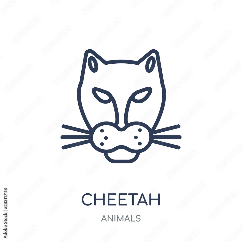 Cheetah icon. Cheetah linear symbol design from Animals collection ...
