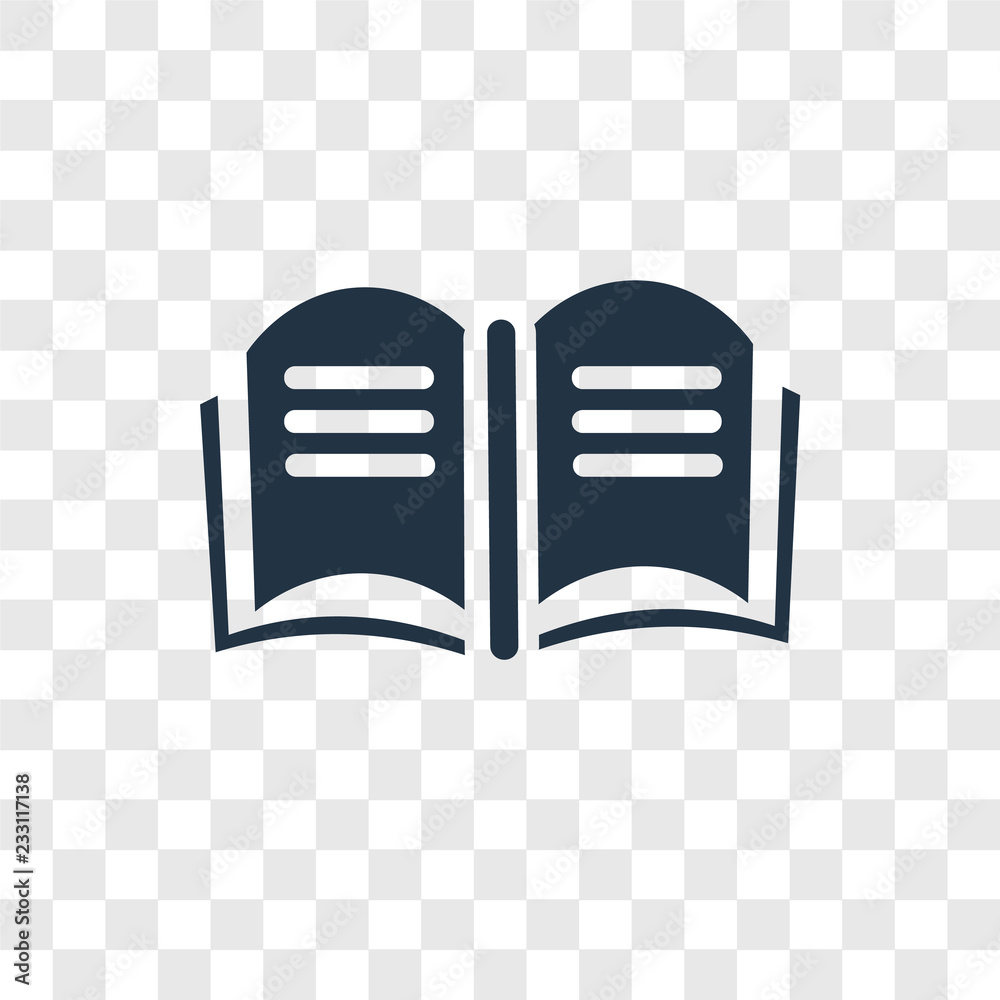 Open book vector icon isolated on transparent background, Open book ...