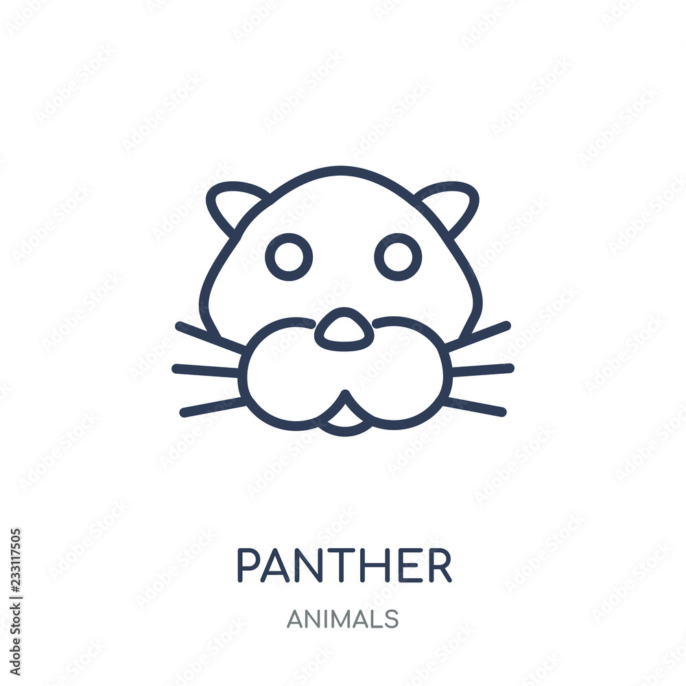 Panther icon. Panther linear symbol design from Animals collection ...