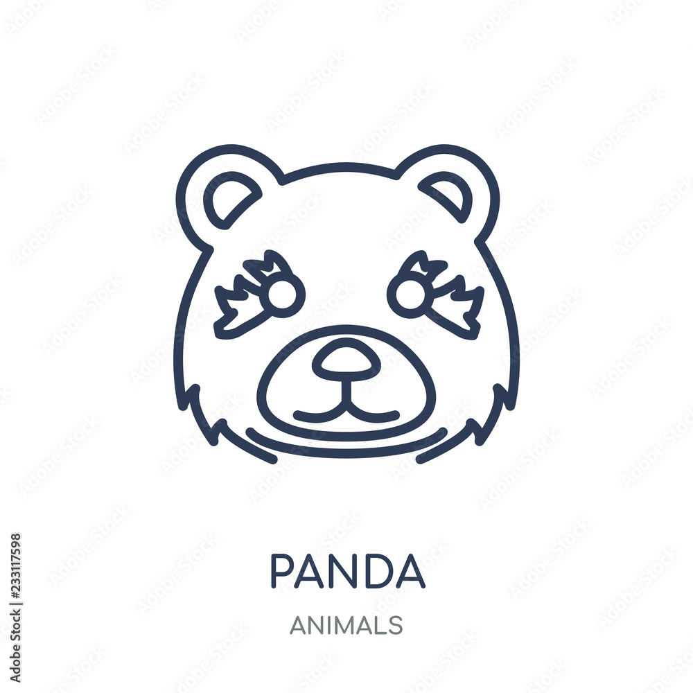 Red panda icon. Red panda linear symbol design from Animals collection ...
