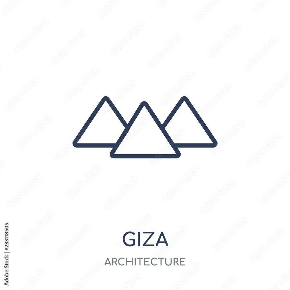 Giza icon. Giza linear symbol design from Architecture collection ...