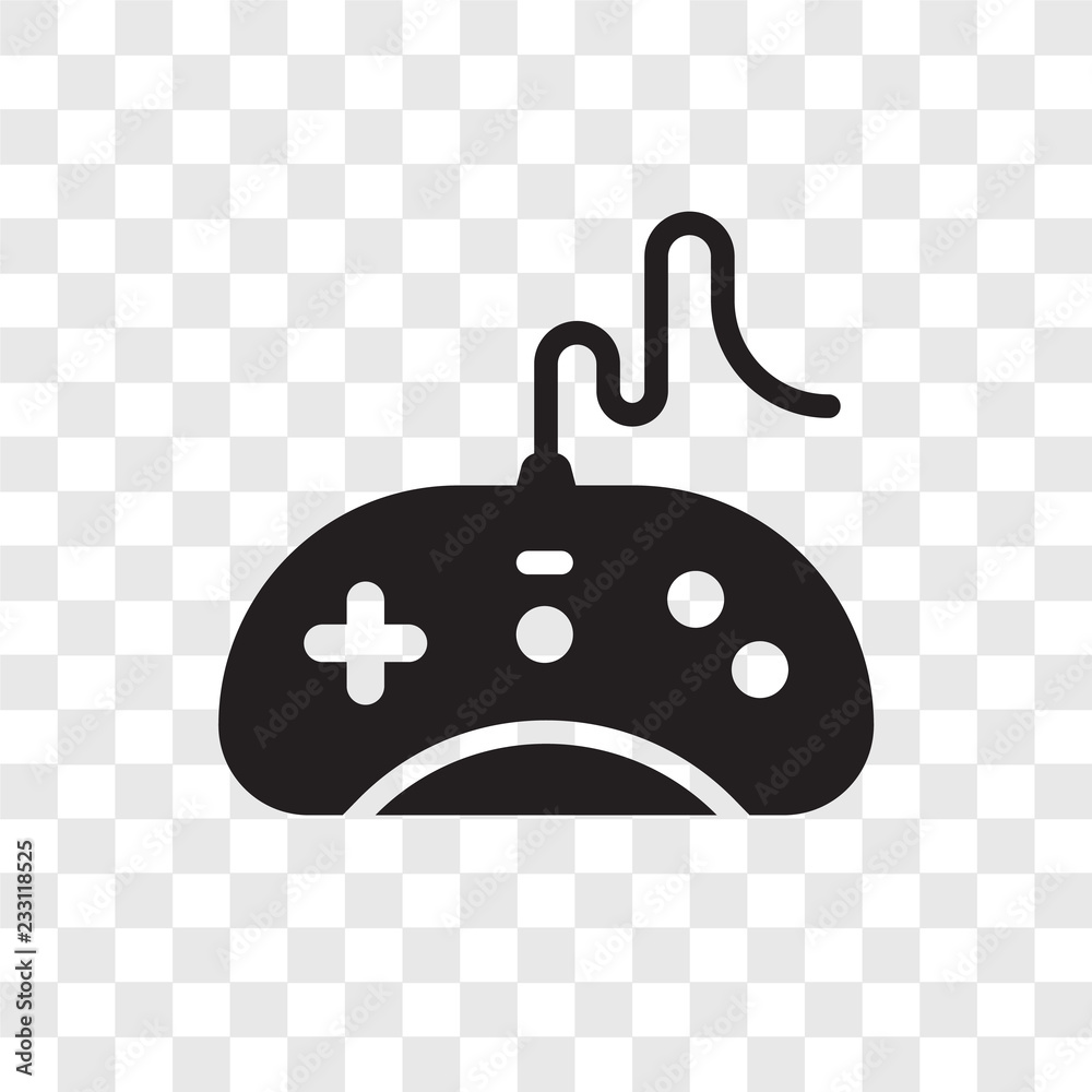Game controller vector icon isolated on transparent background, Game ...