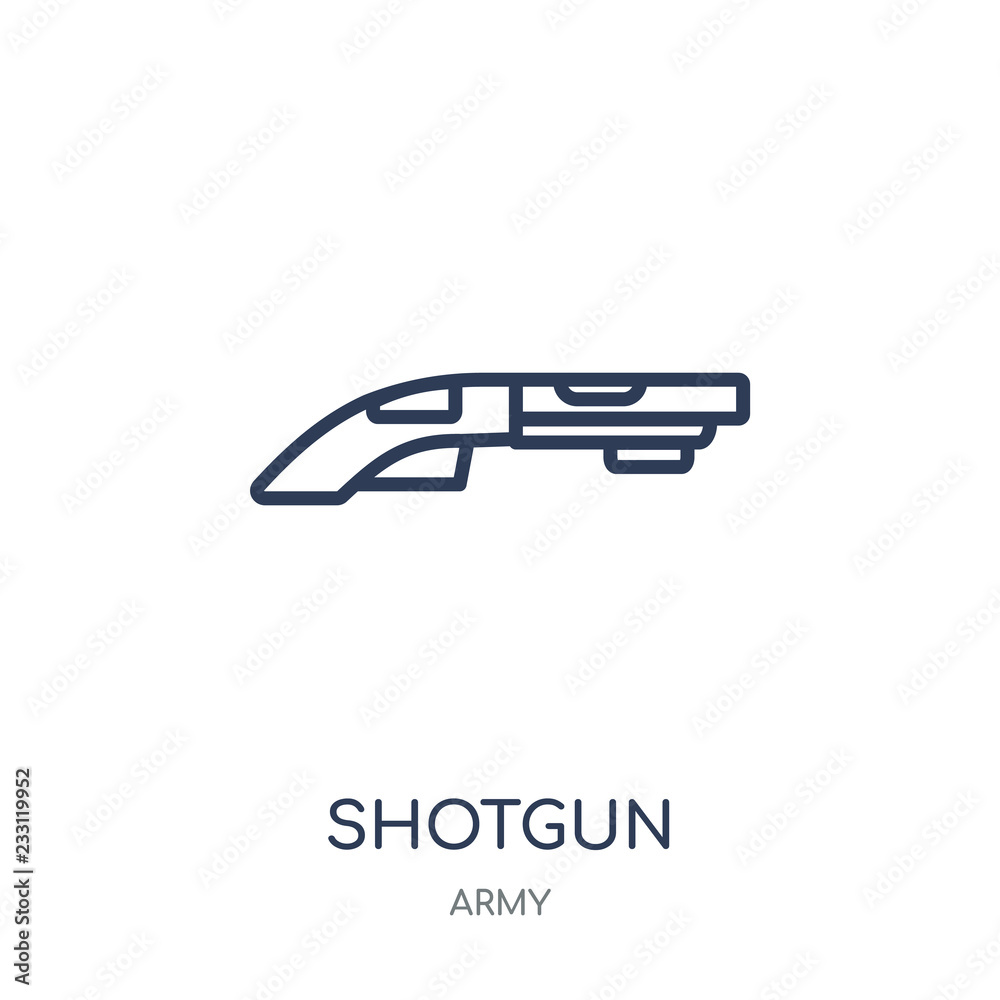 Shotgun icon. Shotgun linear symbol design from Army collection. Simple ...
