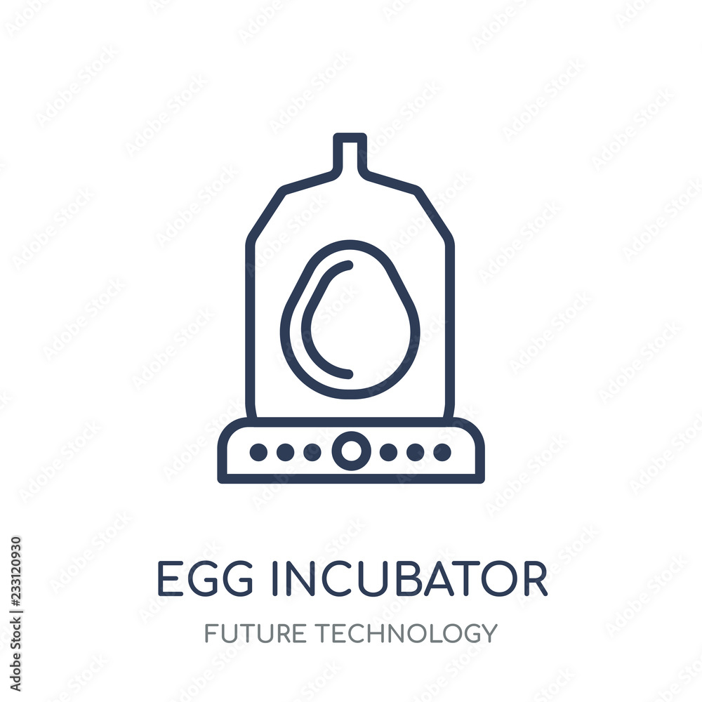 Egg incubator icon. Egg incubator linear symbol design from Future ...