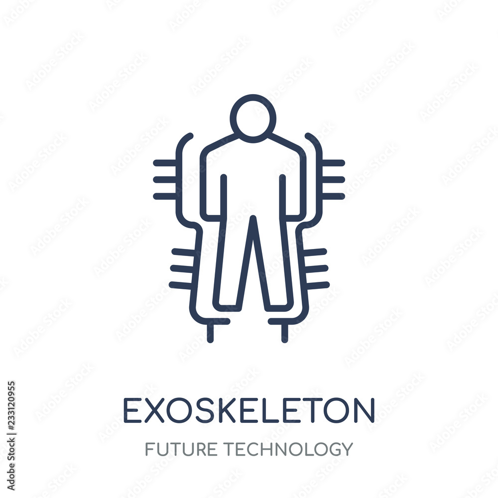 Exoskeleton icon. Exoskeleton linear symbol design from Future ...