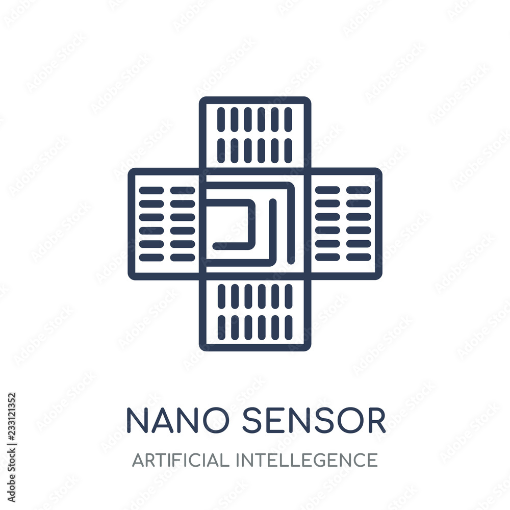 Nano sensor icon. Nano sensor linear symbol design from Artificial ...