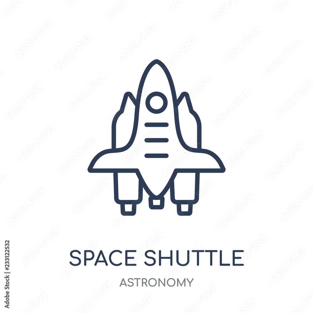 Space shuttle icon. Space shuttle linear symbol design from Astronomy ...