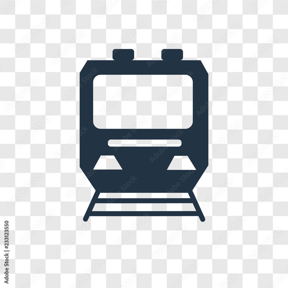 Train vector icon isolated on transparent background, Train ...
