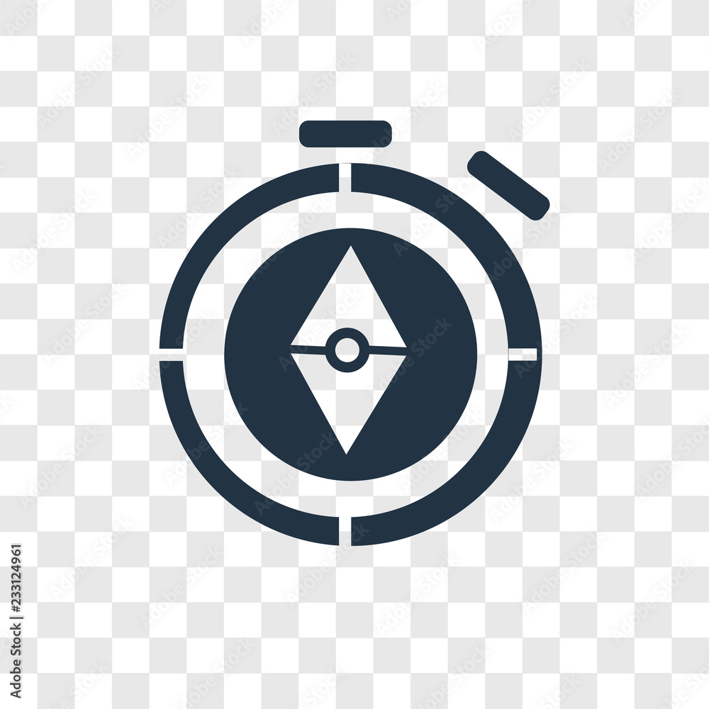 Compass vector icon isolated on transparent background, Compass ...