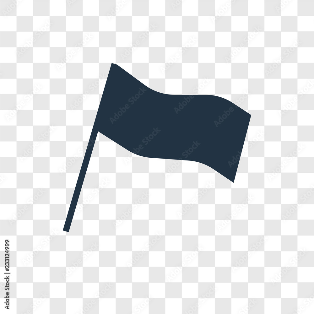 Flag vector icon isolated on transparent background, Flag transparency ...