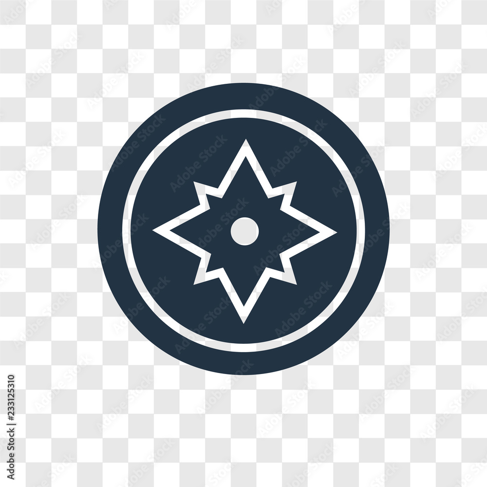 Compass vector icon isolated on transparent background, Compass ...