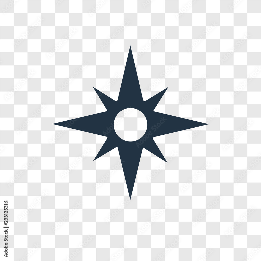 Compass vector icon isolated on transparent background, Compass ...