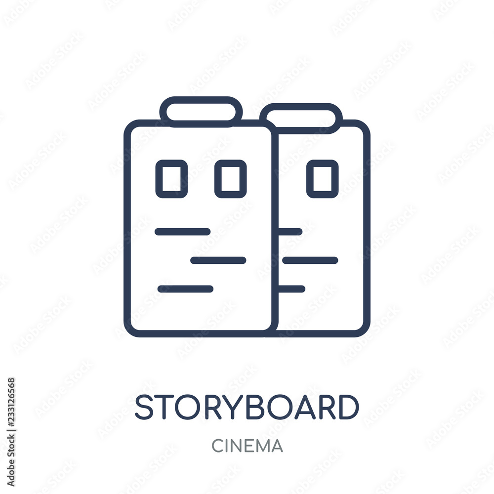 Storyboard icon. Storyboard linear symbol design from Cinema collection ...