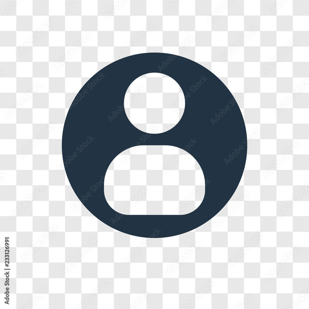 User vector icon isolated on transparent background, User transparency ...