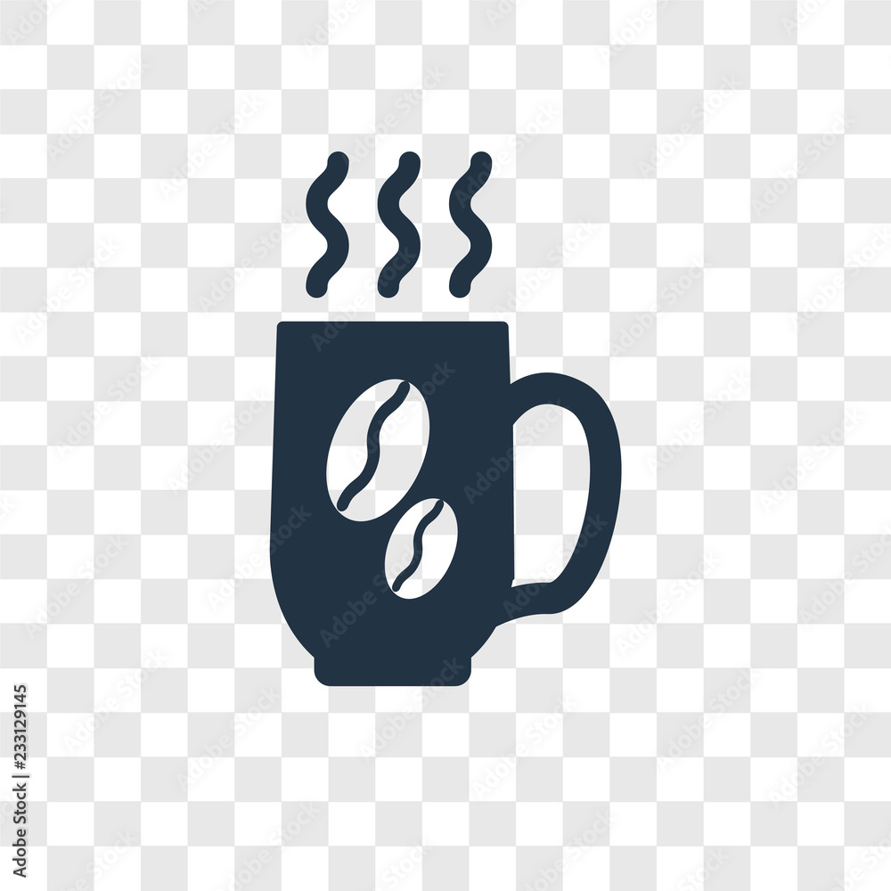 Coffee cup vector icon isolated on transparent background, Coffee cup ...