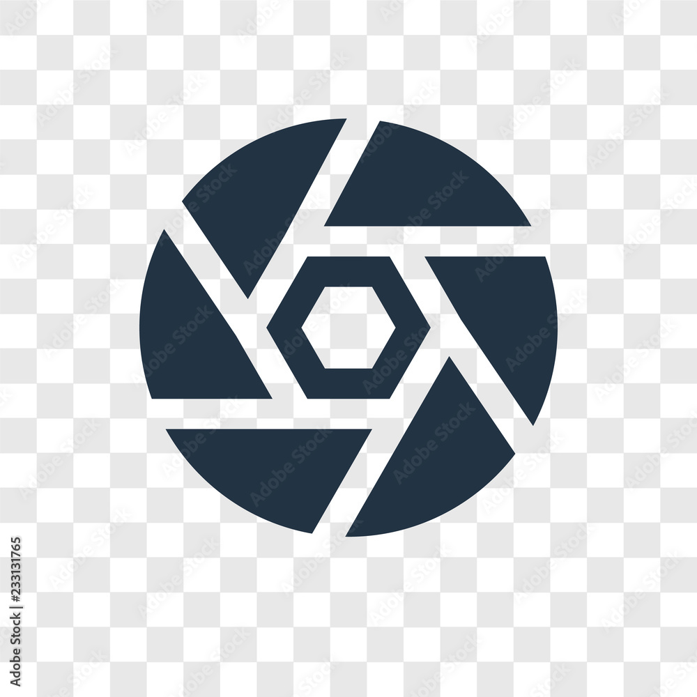 Shutter vector icon isolated on transparent background, Shutter ...