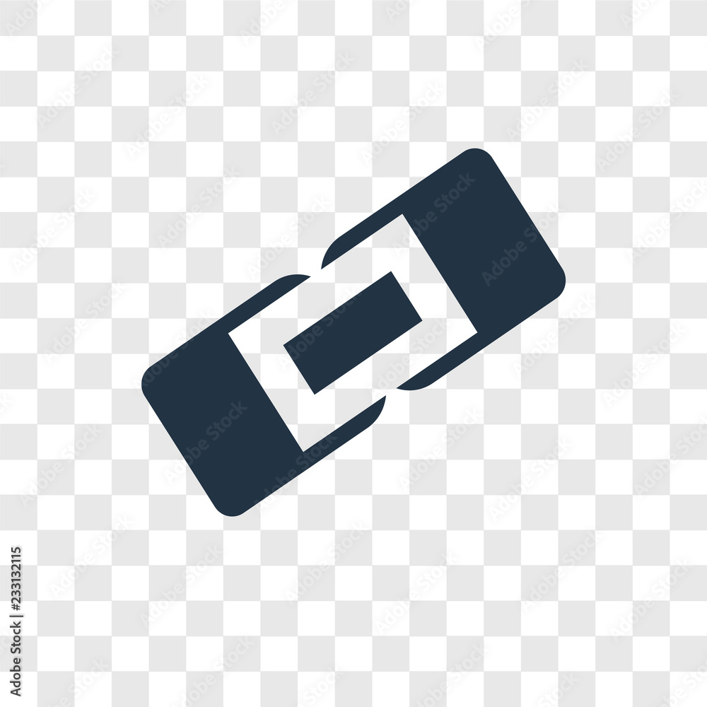 Link vector icon isolated on transparent background, Link transparency ...