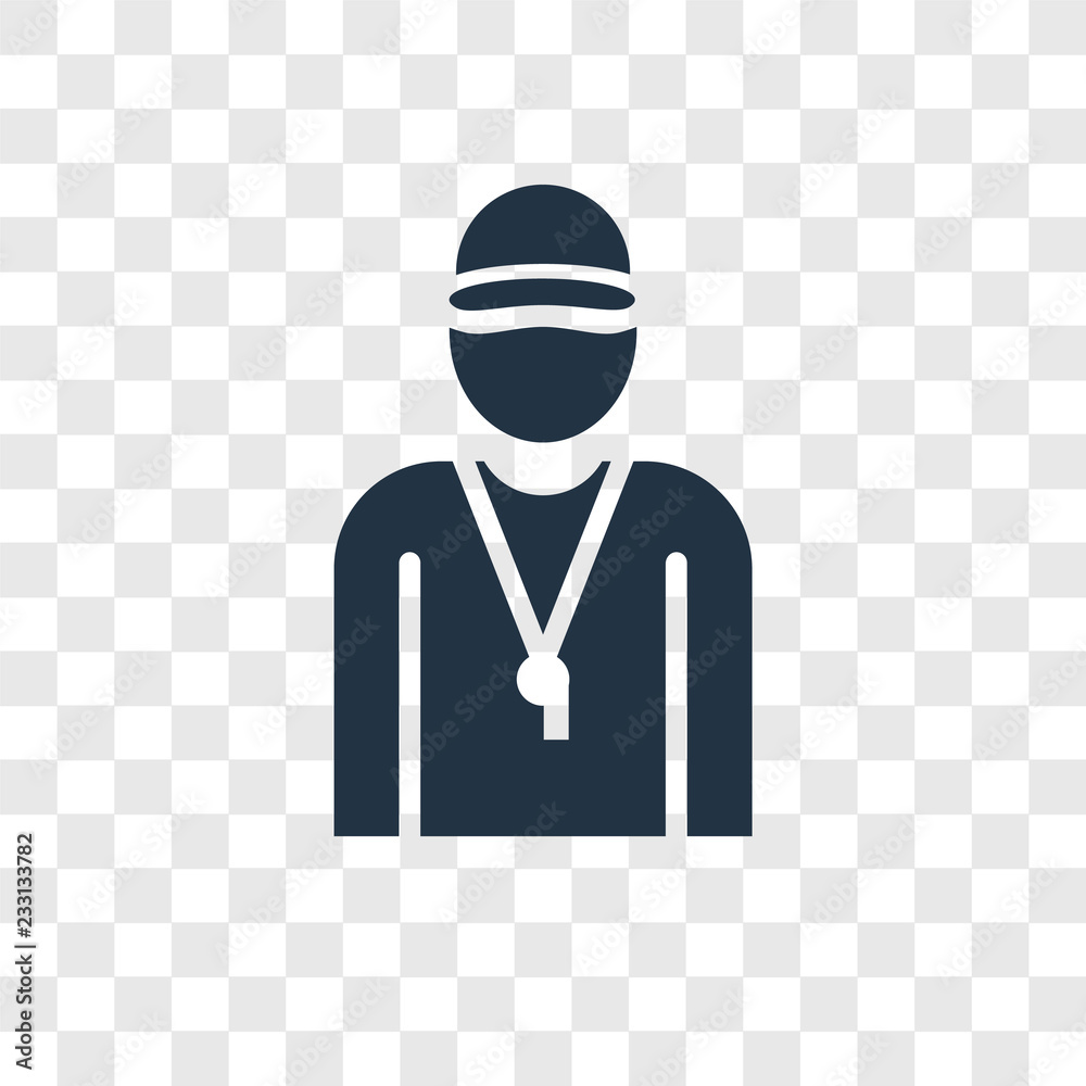Coach vector icon isolated on transparent background, Coach ...