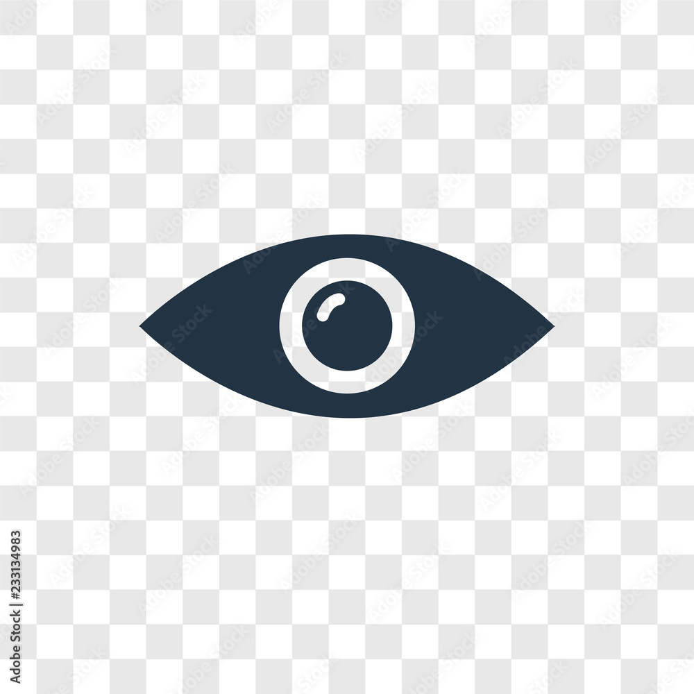 Vision vector icon isolated on transparent background, Vision ...