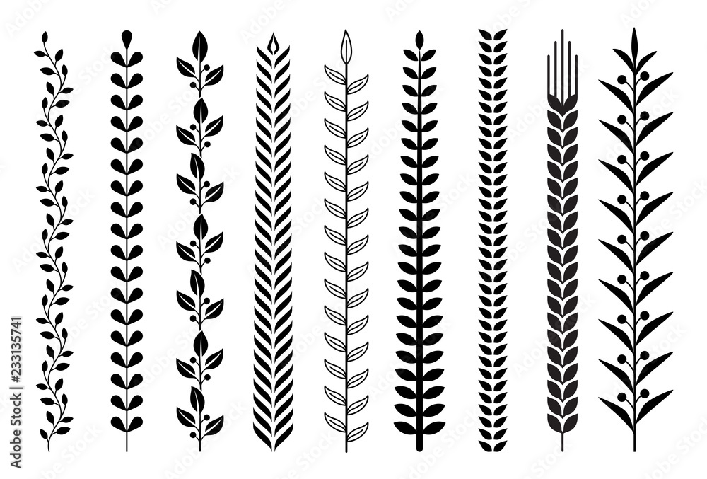 Leaf nature pattern vector illustrations. Stock Vector | Adobe Stock