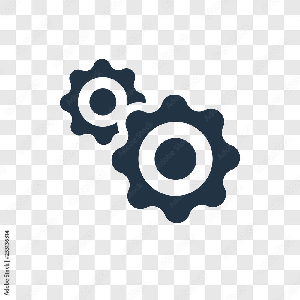 Settings vector icon isolated on transparent background, Settings ...