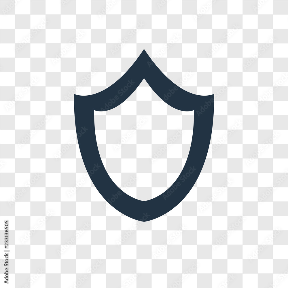 Shield vector icon isolated on transparent background, Shield ...