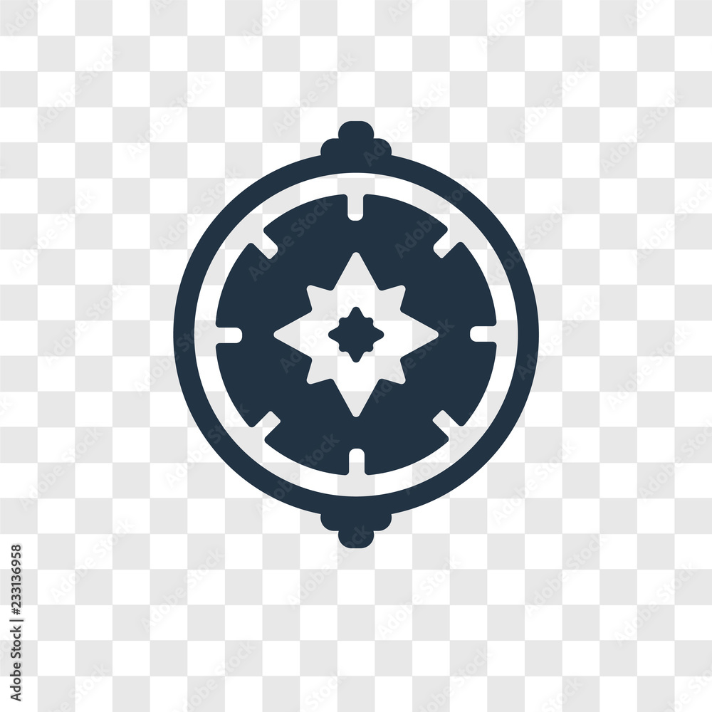 Wind rose vector icon isolated on transparent background, Wind rose ...