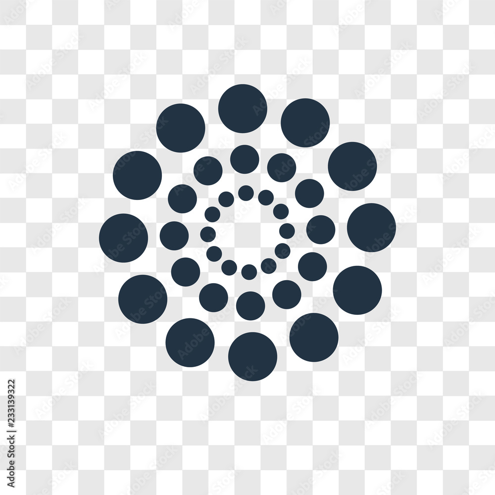 Big and Small Dots vector icon isolated on transparent background, Big ...