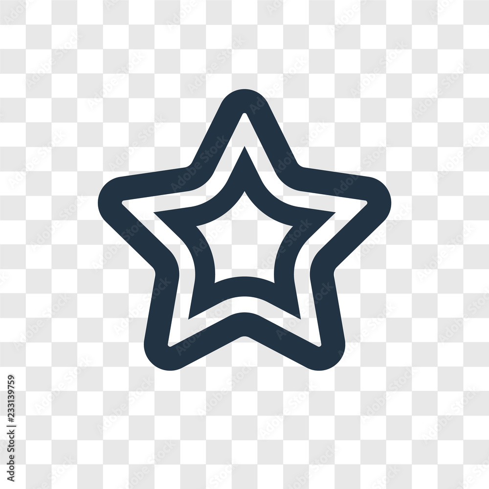 Empty Star vector icon isolated on transparent background, Empty Star ...