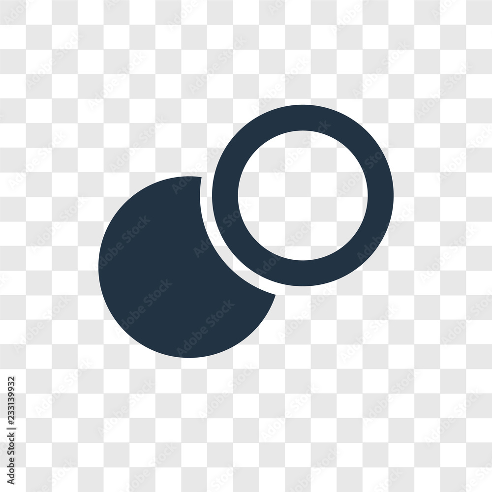 Two Circles vector icon isolated on transparent background, Two Circles ...