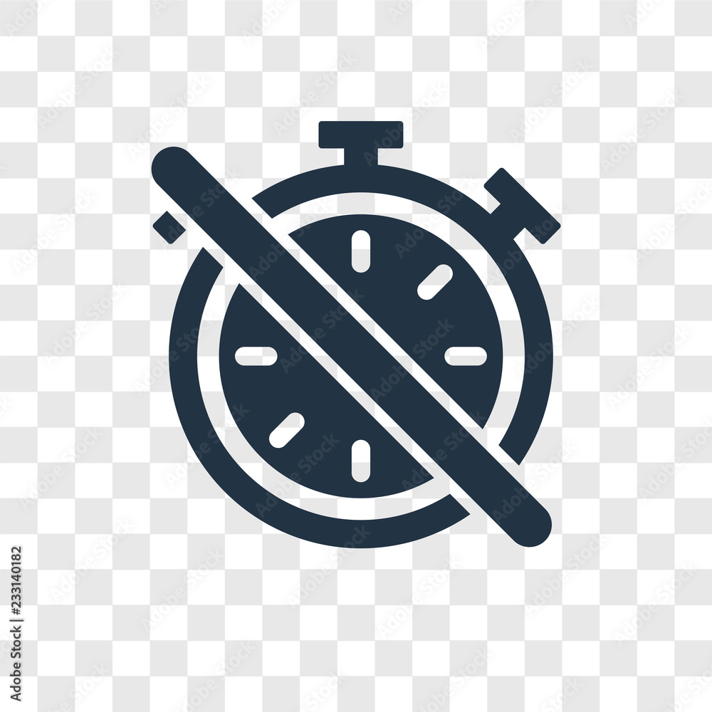 Timer Off vector icon isolated on transparent background, Timer Off ...