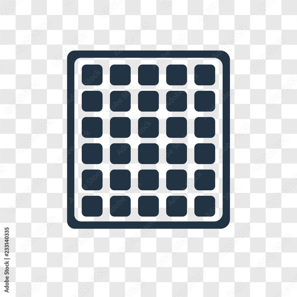 Square Grid vector icon isolated on transparent background, Square Grid ...