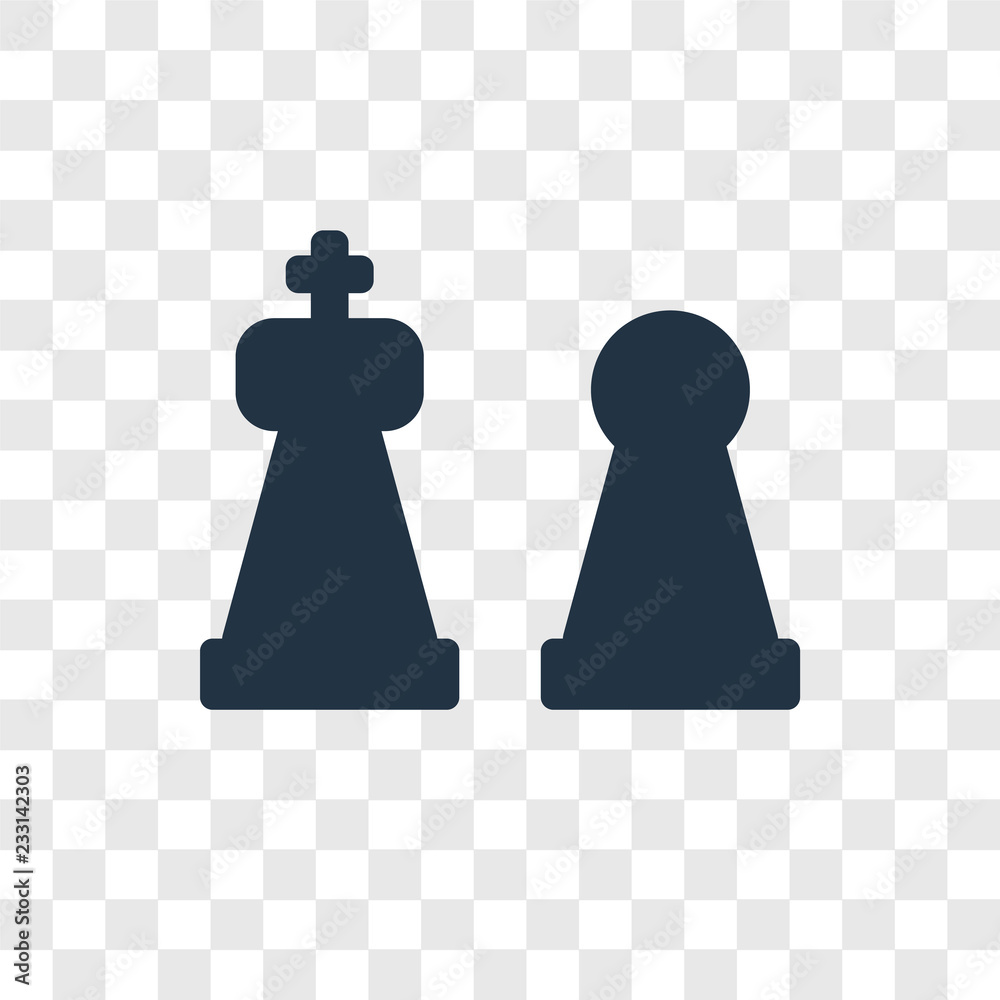 Chess vector icon isolated on transparent background, Chess ...