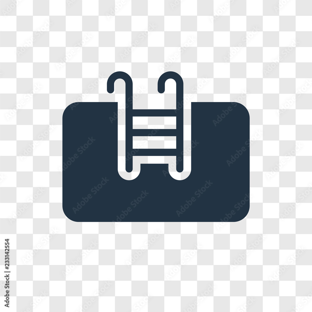 Swimming pool vector icon isolated on transparent background, Swimming ...
