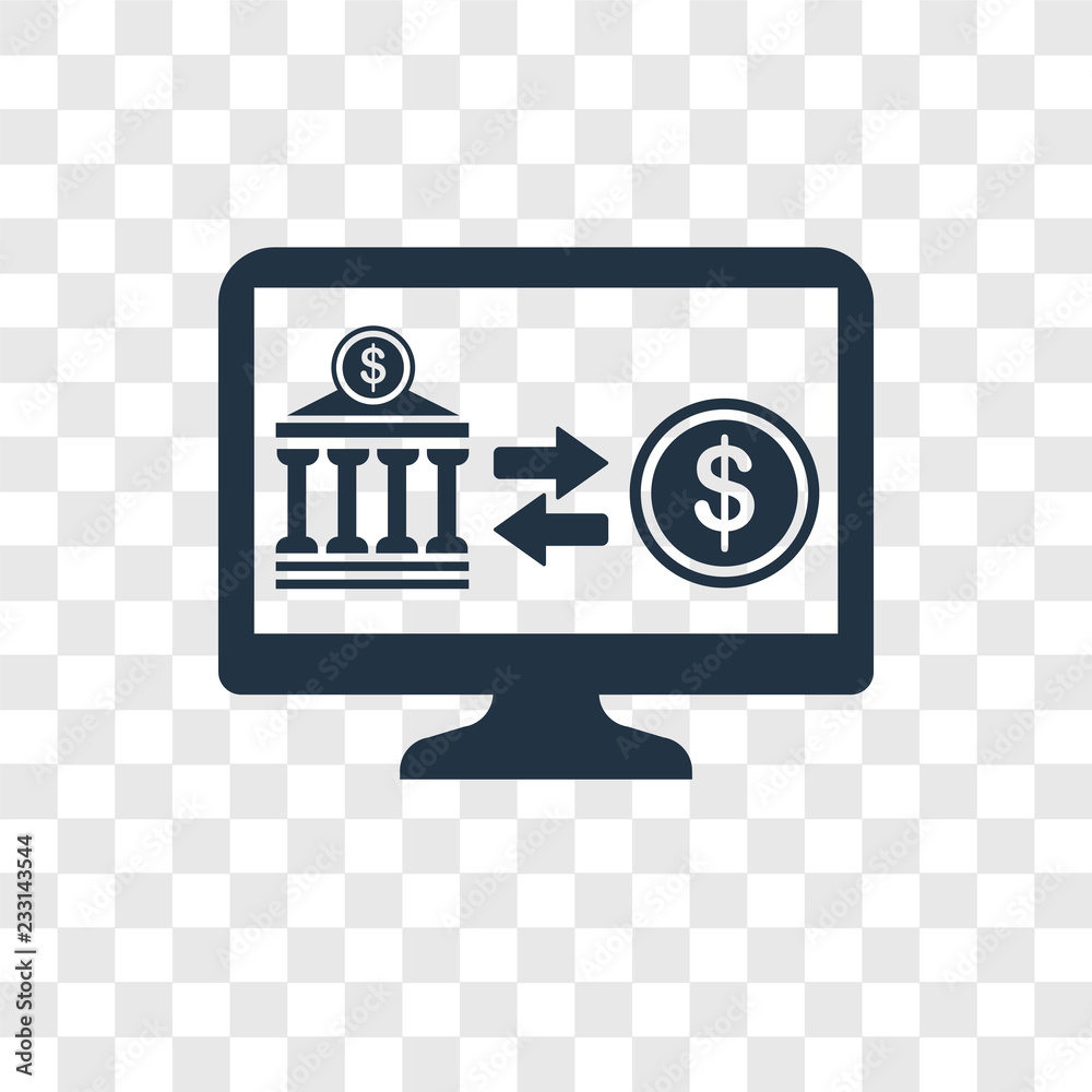 Money transfer vector icon isolated on transparent background, Money ...