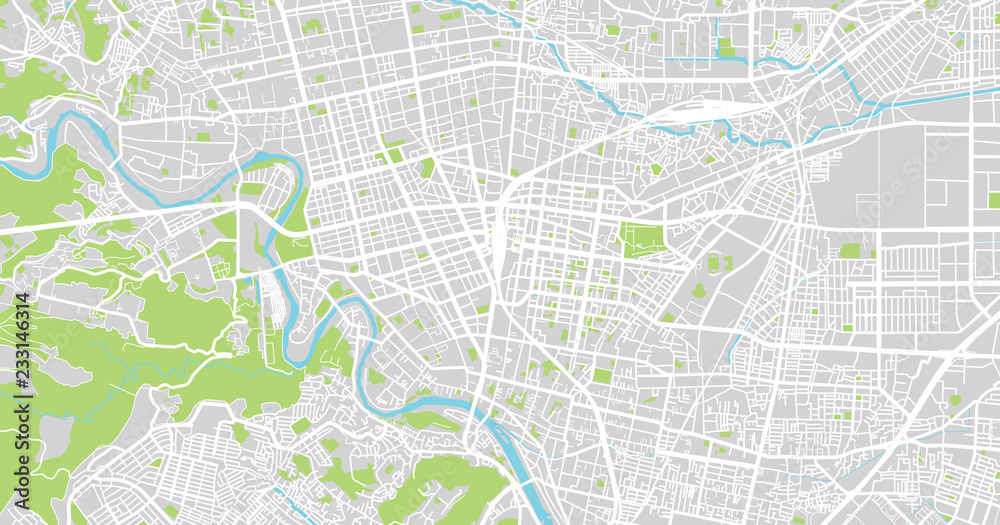 Photo & Art Print Urban vector city map of Sendai, Japan, ink drop