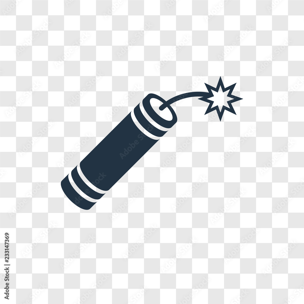 Dynamite vector icon isolated on transparent background, Dynamite ...