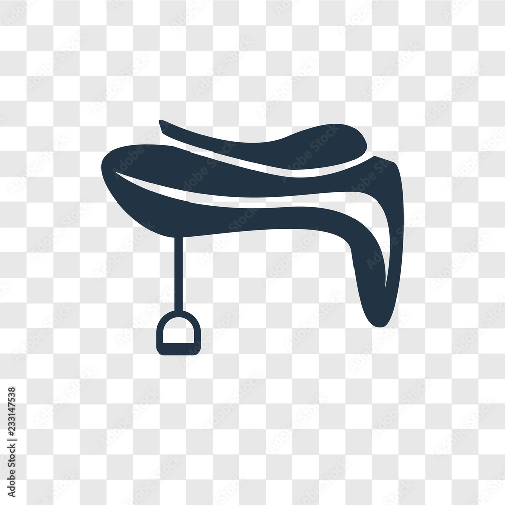Saddle vector icon isolated on transparent background, Saddle ...