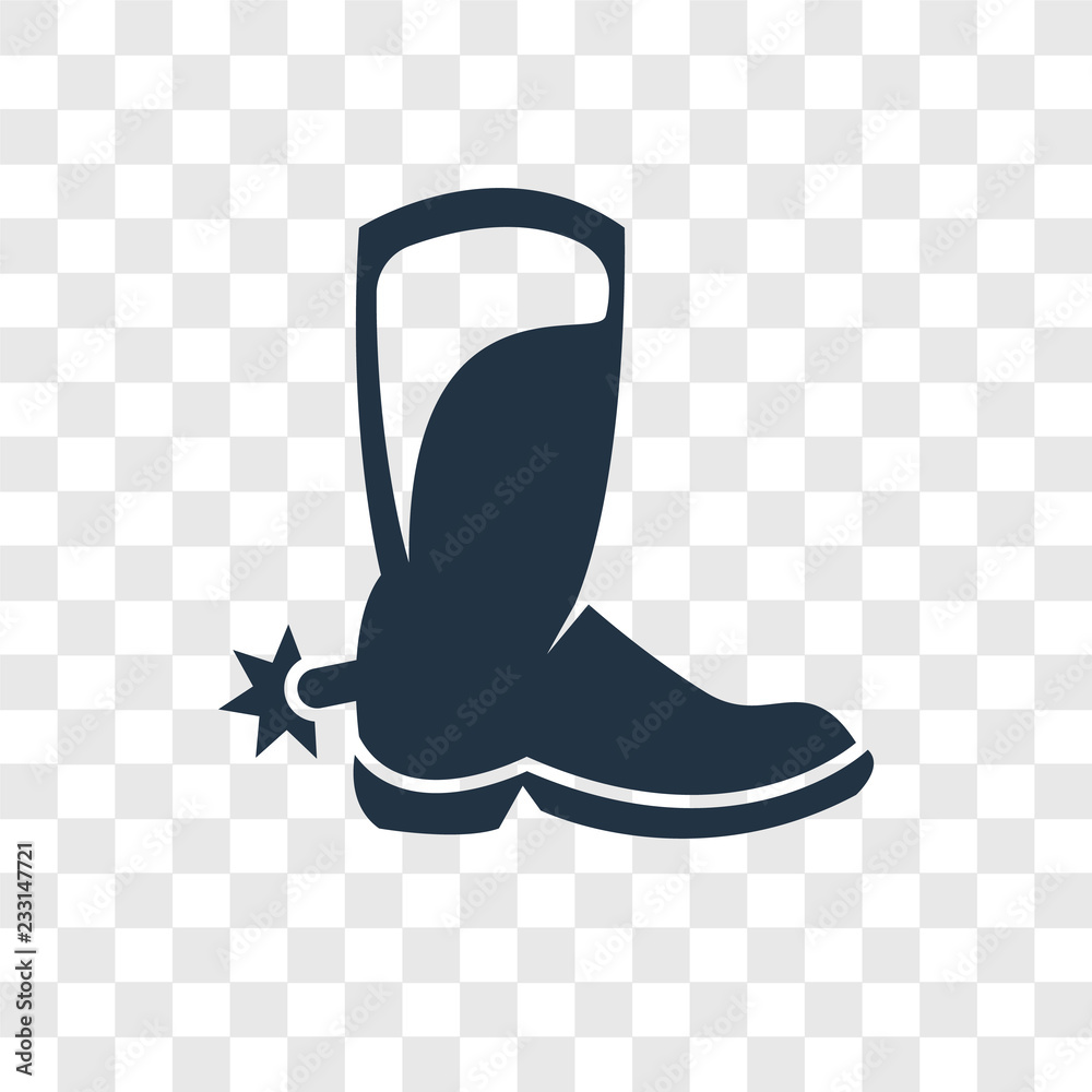 Boot vector icon isolated on transparent background, Boot transparency ...