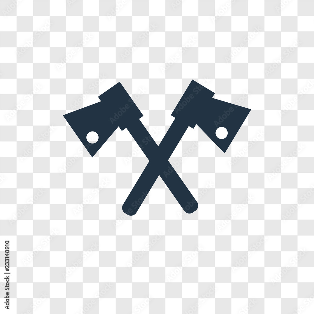 Axe vector icon isolated on transparent background, Axe transparency ...