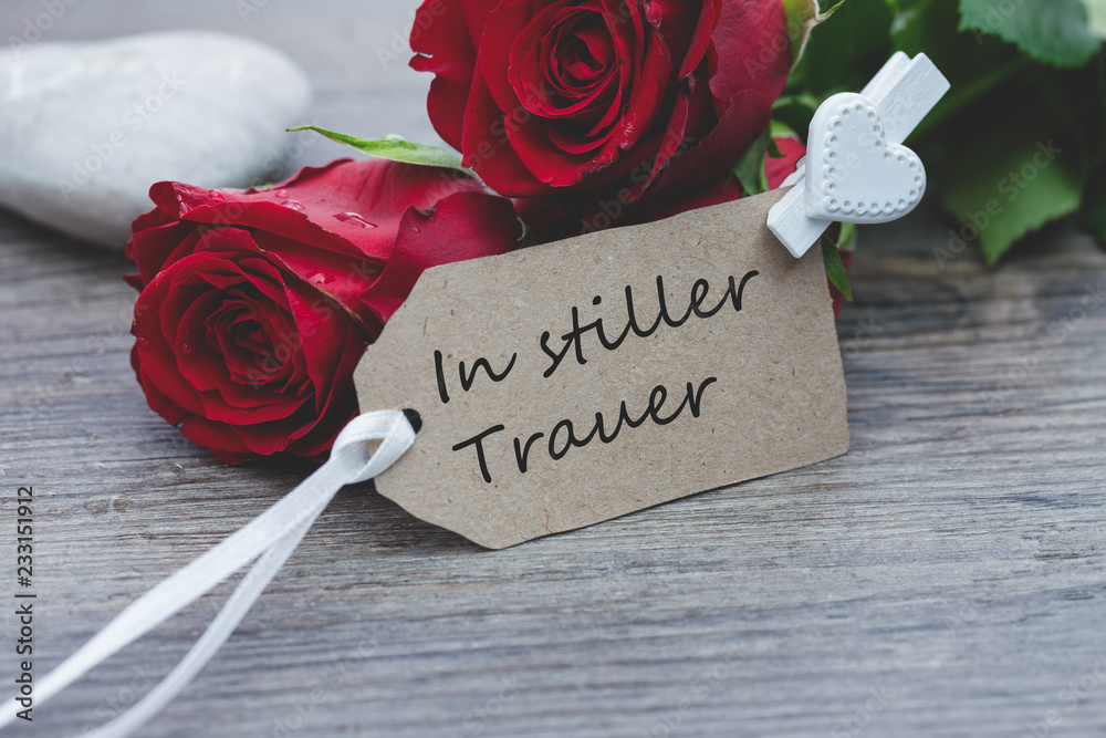 Trauerkarte - In stiller Trauer Stock Photo | Adobe Stock
