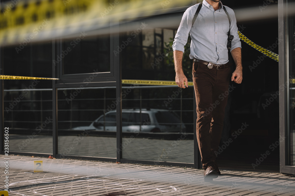 Detectives At Crime Scene